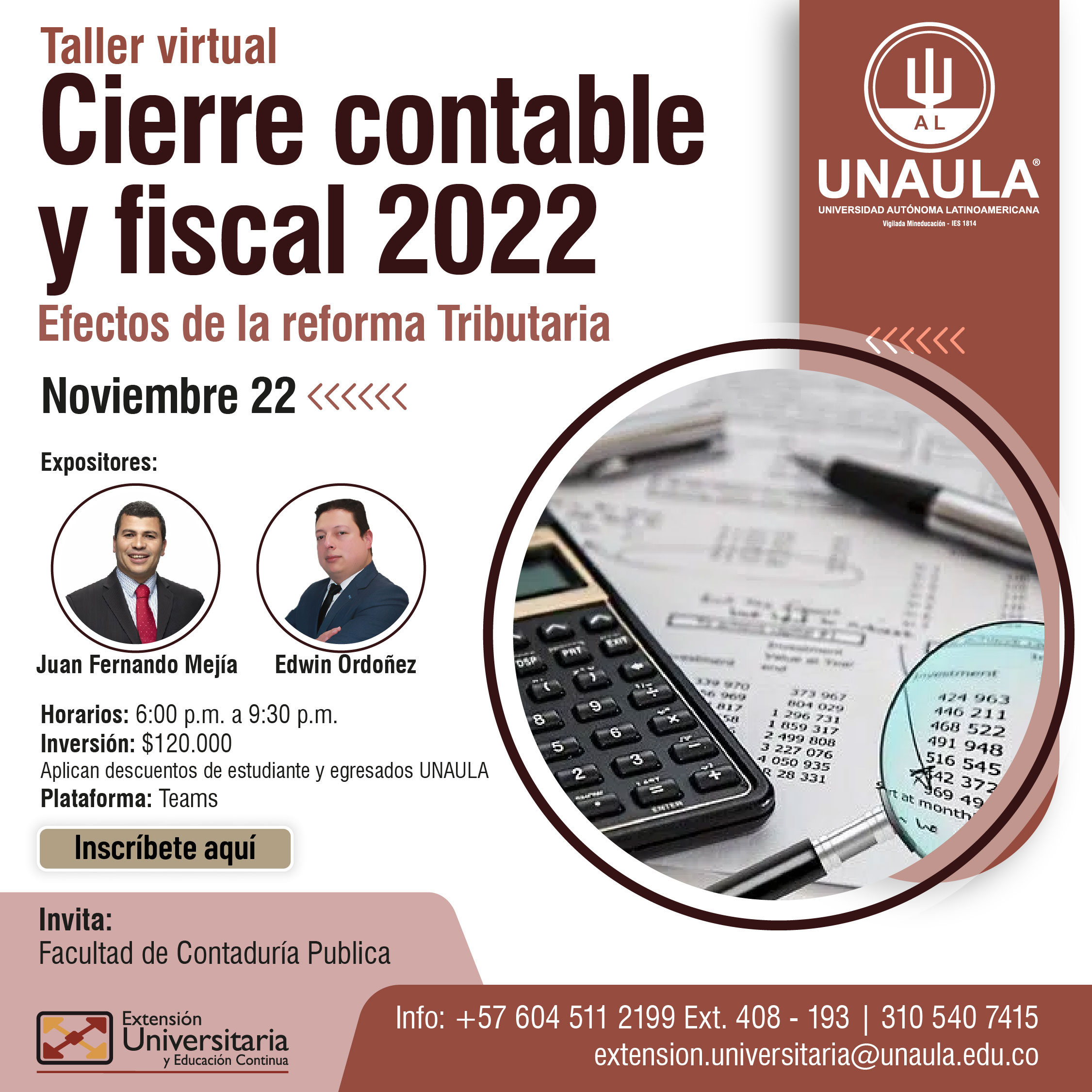 Cierre contable y fiscal 2022 | Unaula